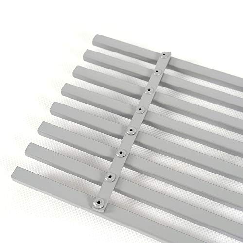 PIT66 Metal Bumper Lower Grill Billet Grille Insert, Compatible with Ford 2009-2014 F150 F-150 Pikcup Coated 8x6 Horizontal