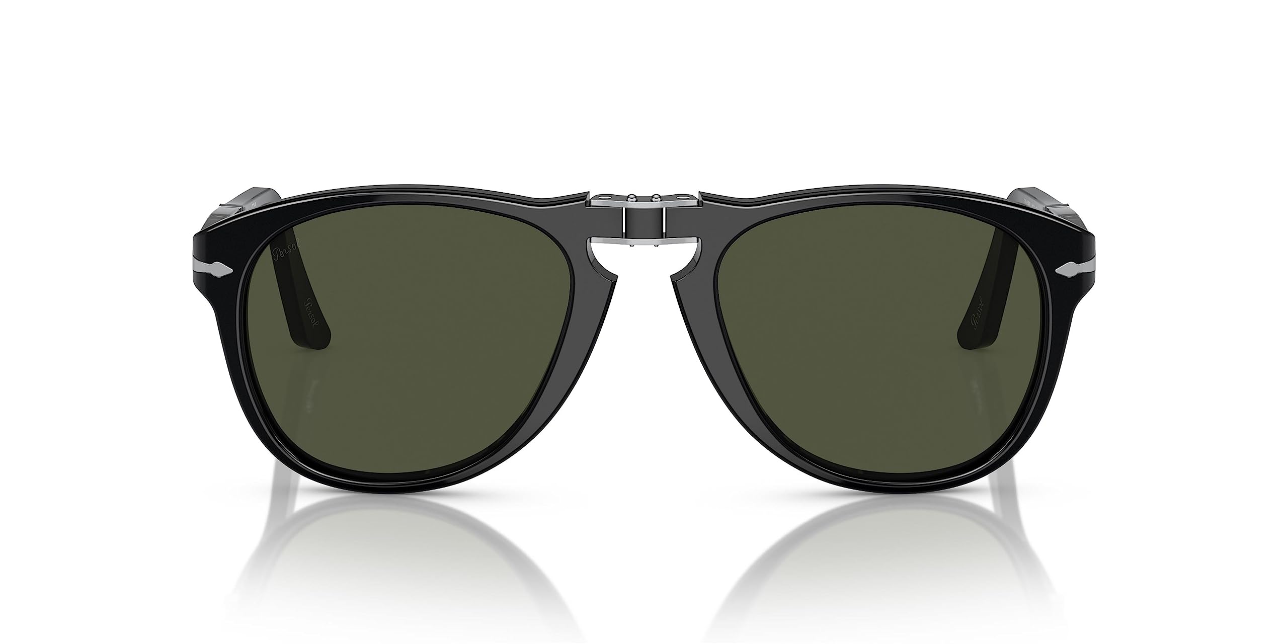 Persol PO0714-95/31 sunglasses FOLDING BLACK w/GREEN 54mm