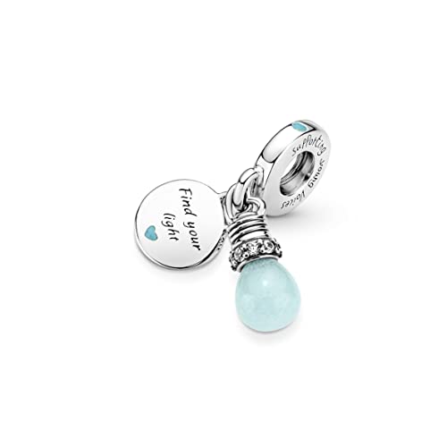 Pandora 791123C01 Glow-in-the-dark Lightbulb Double Dangle Charm
