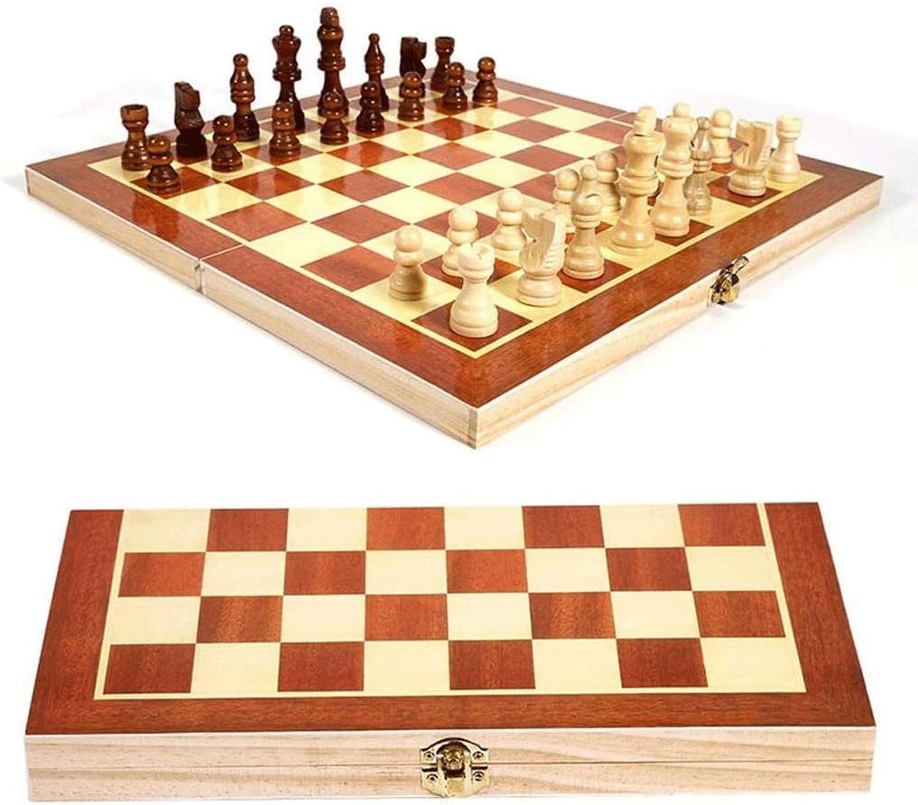 WENLII Upgraded Magnetic Chess Set, Chess Board Game Set, Including Adult Handmade Chess Pieces and Storage Slots (Size : 40 * 40cm)