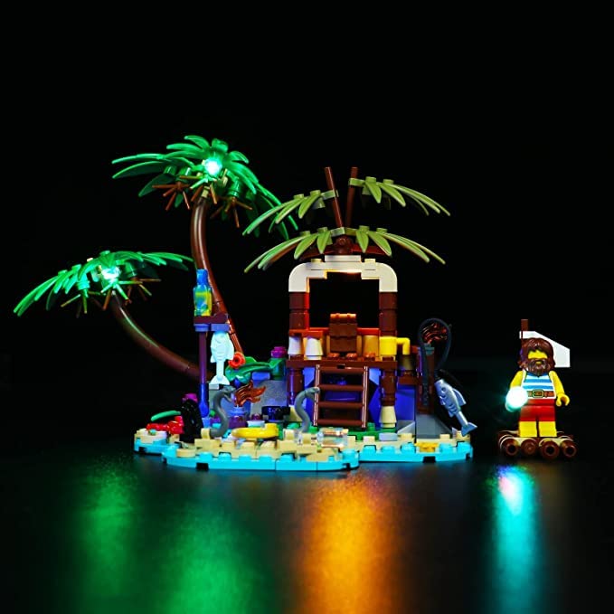 Xunsan LED Light Kit for Lego Ray The Castaway 40566 Building Blocks, Lighting Kit Designed for Lego 40566 Set, Standard Version - NOT Included Lego Model
