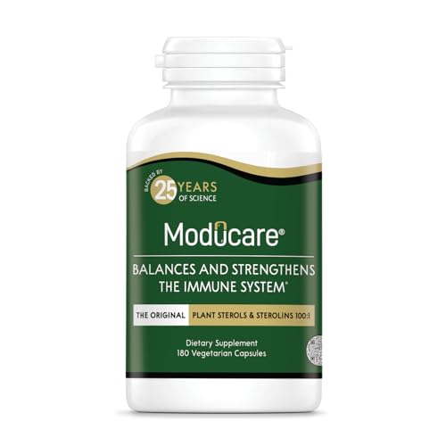 Moducare Daily Immune Support, Plant Sterol Dietary Supplement, 180 Vegetarian Capsules (Packing May Vary)