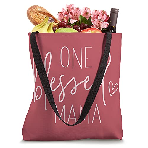 One Blessed Mama - Cute Quote Sayings for Mom - Berry Pink Tote Bag