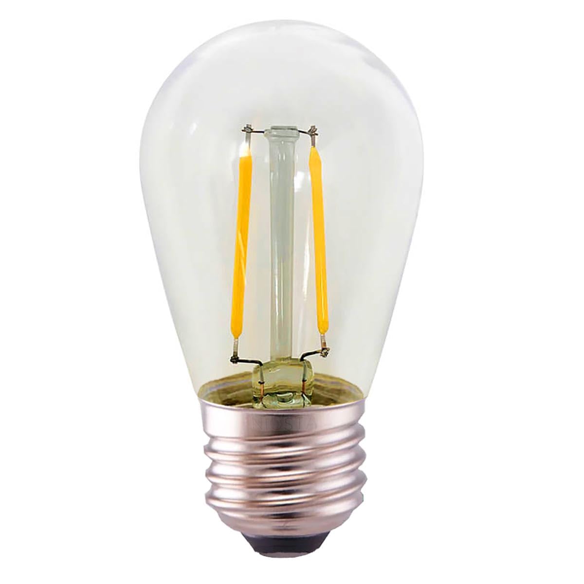 NIOSTA 15 Pack S14 LED Replacement Light Bulbs for Outdoor String Lights, 2200K Warm White Lighting and E26 Base, 1W LED Filament and Clear Waterproof Glass Bulb
