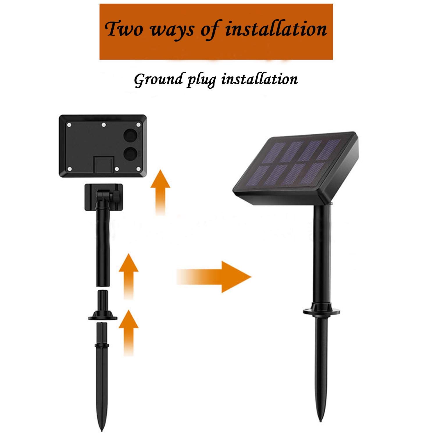 Outdoor Solar Light String, LED Solar Copper Wire Light String, with 8 Lighting Modes, Used for Home, Garden, Balcony, Christmas, Halloween Waterproof Decoration (Warm White)