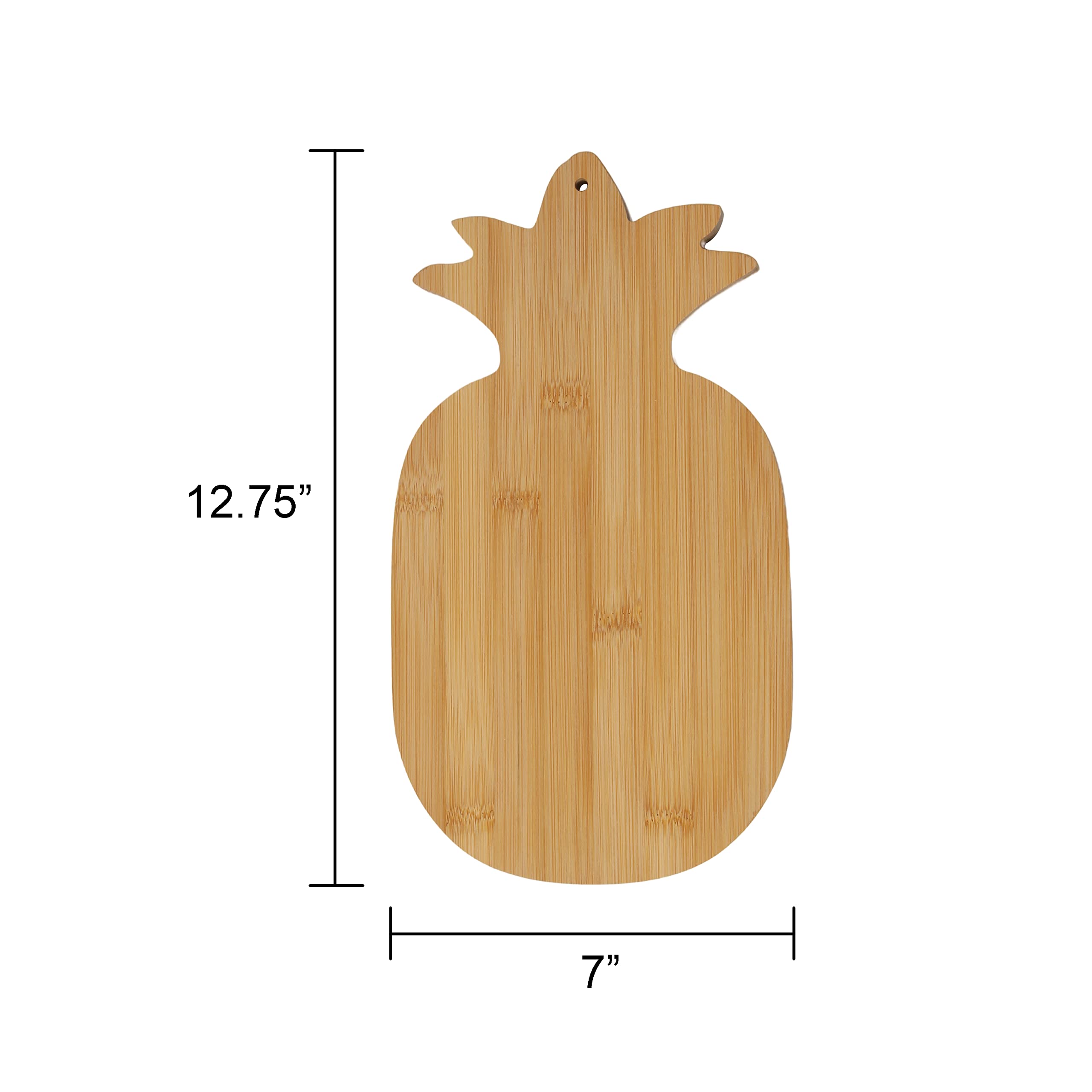 Vastigo Pineapple Shaped Bamboo 12.75β x 7β Serving and Cutting Board β for Serving Appetizers, Cheeses, Charcuterie, Decoration and More