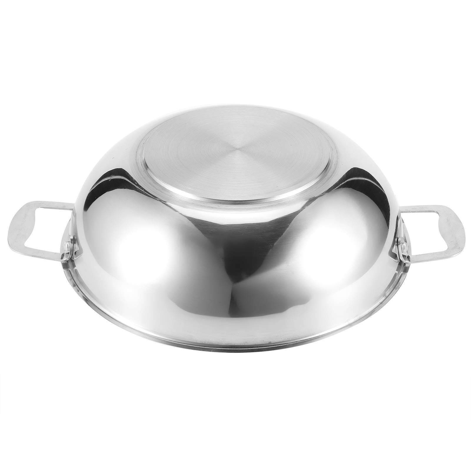 Steamer Pot for Cooking, Stainless Steel Pot Non‑Stick Pot Kitchen Cookware for Cooking Hotpot Soup(11.8 x 3.7inch)