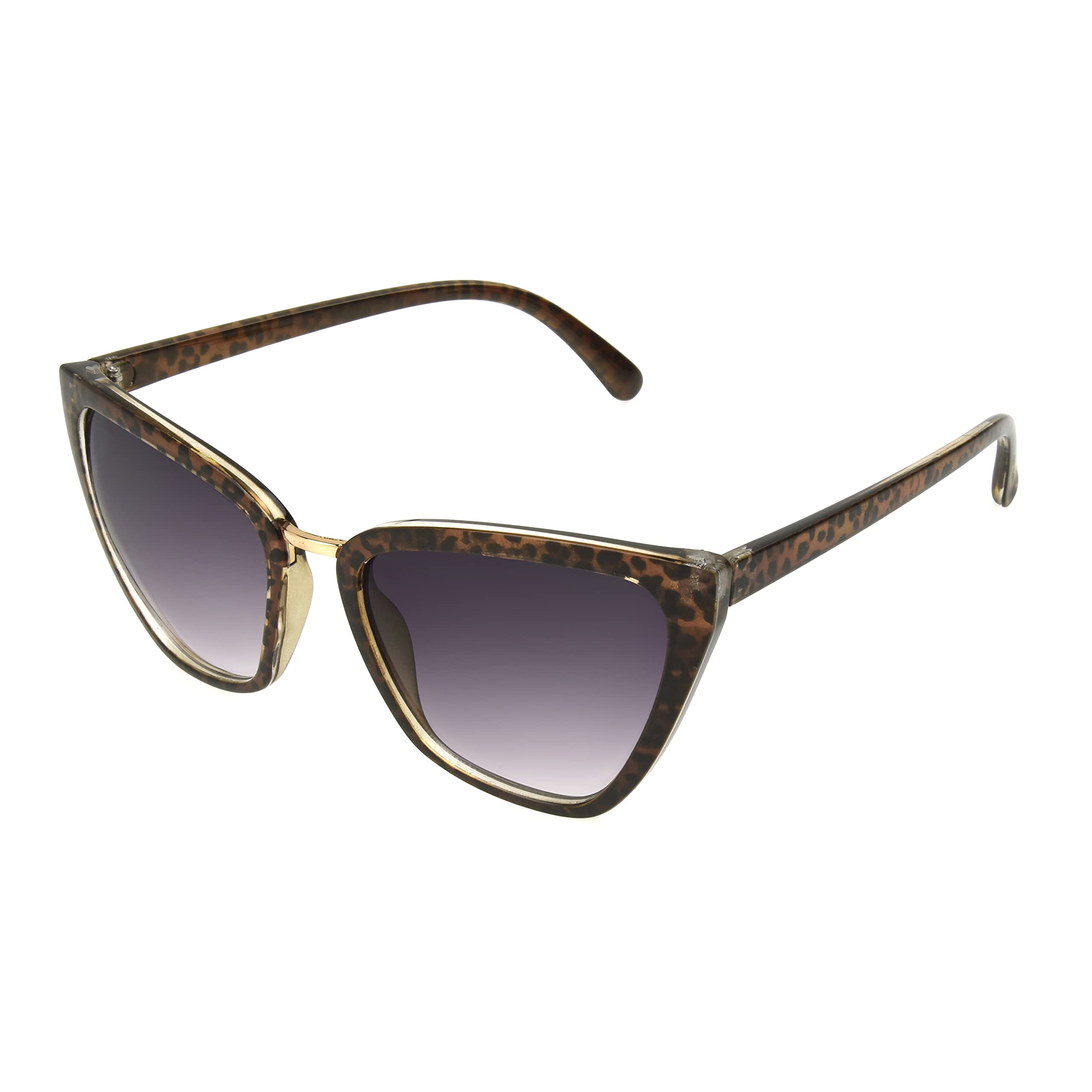 Steve Madden Cateye Iris Cat-Eye Sunglasses for Women, Animal, 57mm