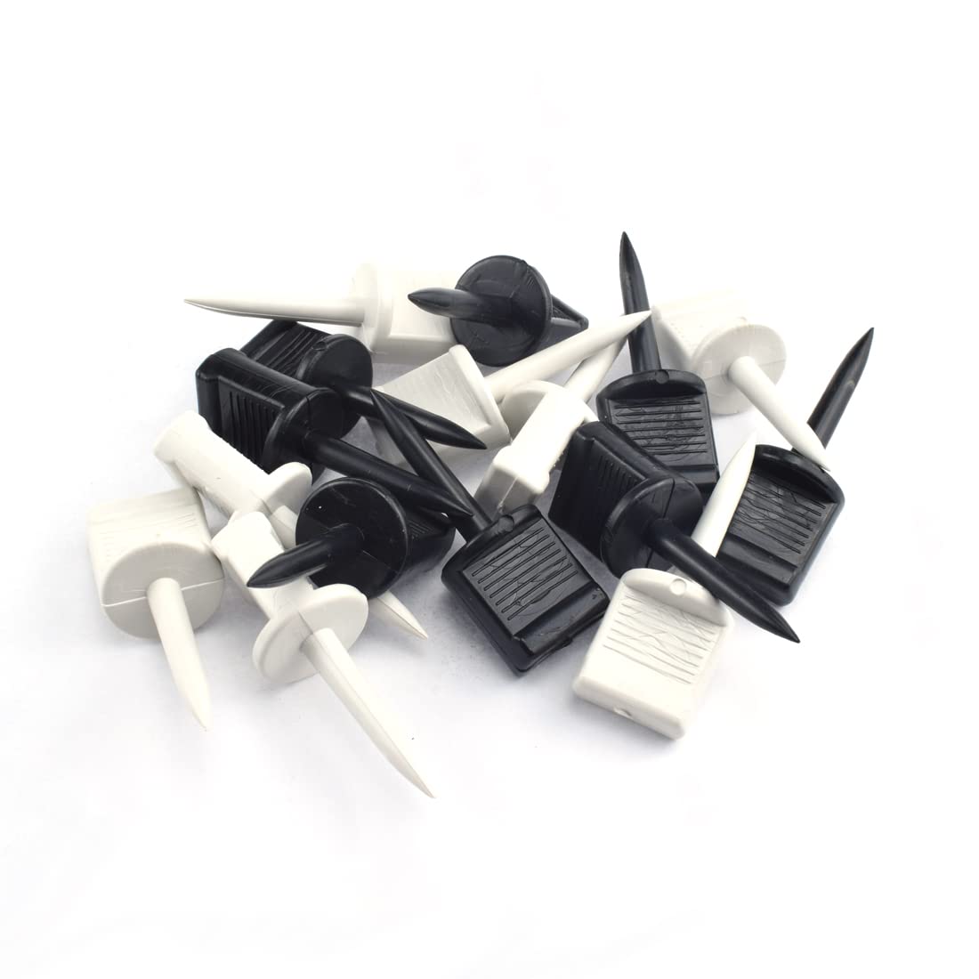 Plastic Archery Target Face Pins Outdoor Shooting Target Nail Pins for Shooting Competitions Exercises Paper Foam Targets, 8 x Black & 8 x White