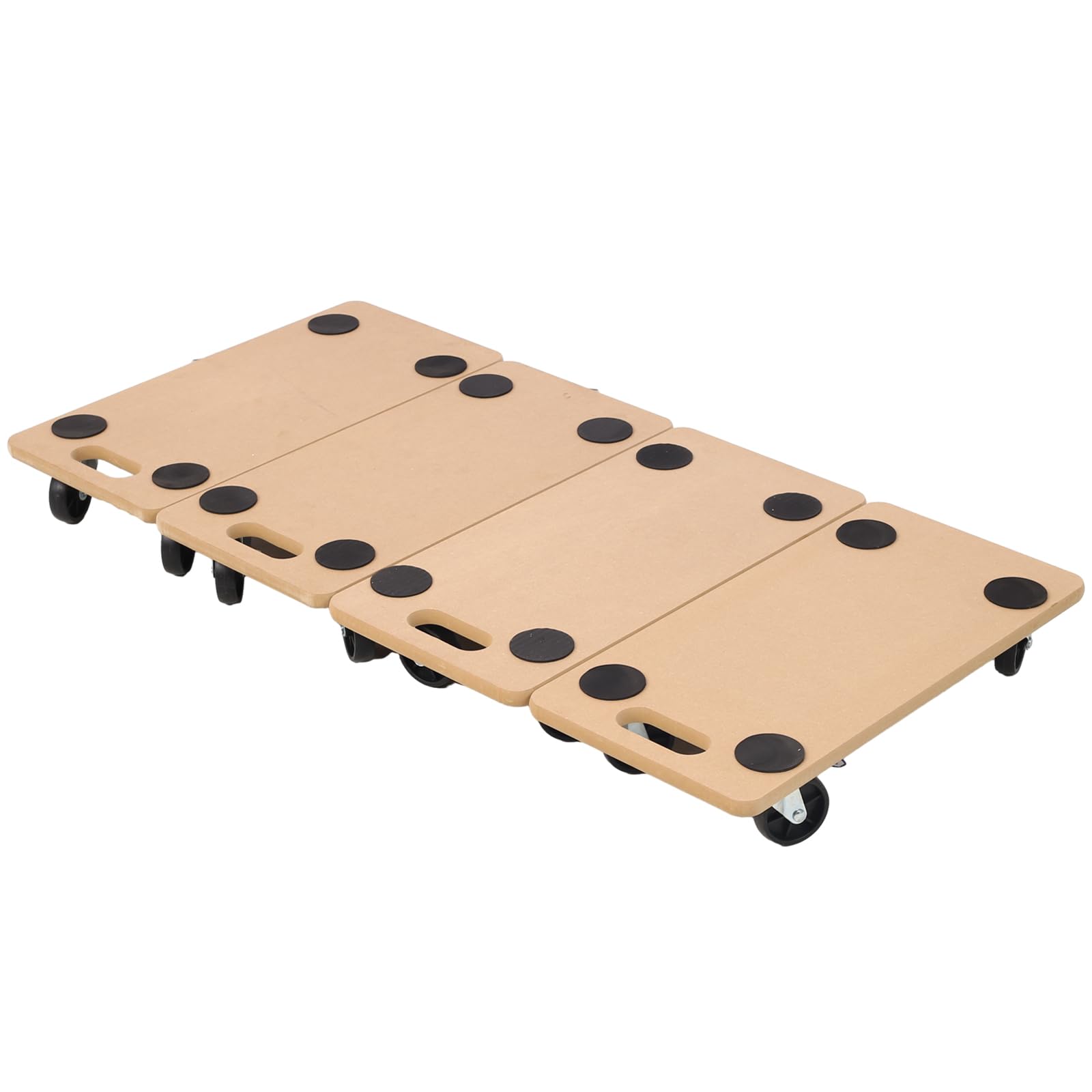 Miscoos Furniture Moving Dolly, Heavy Duty Wood Rolling Mover with Wheels for Piano Couch Fridge Heavy Items, Securely Holds 500 Lbs (4pcs 22.8" x11.2" Platform)