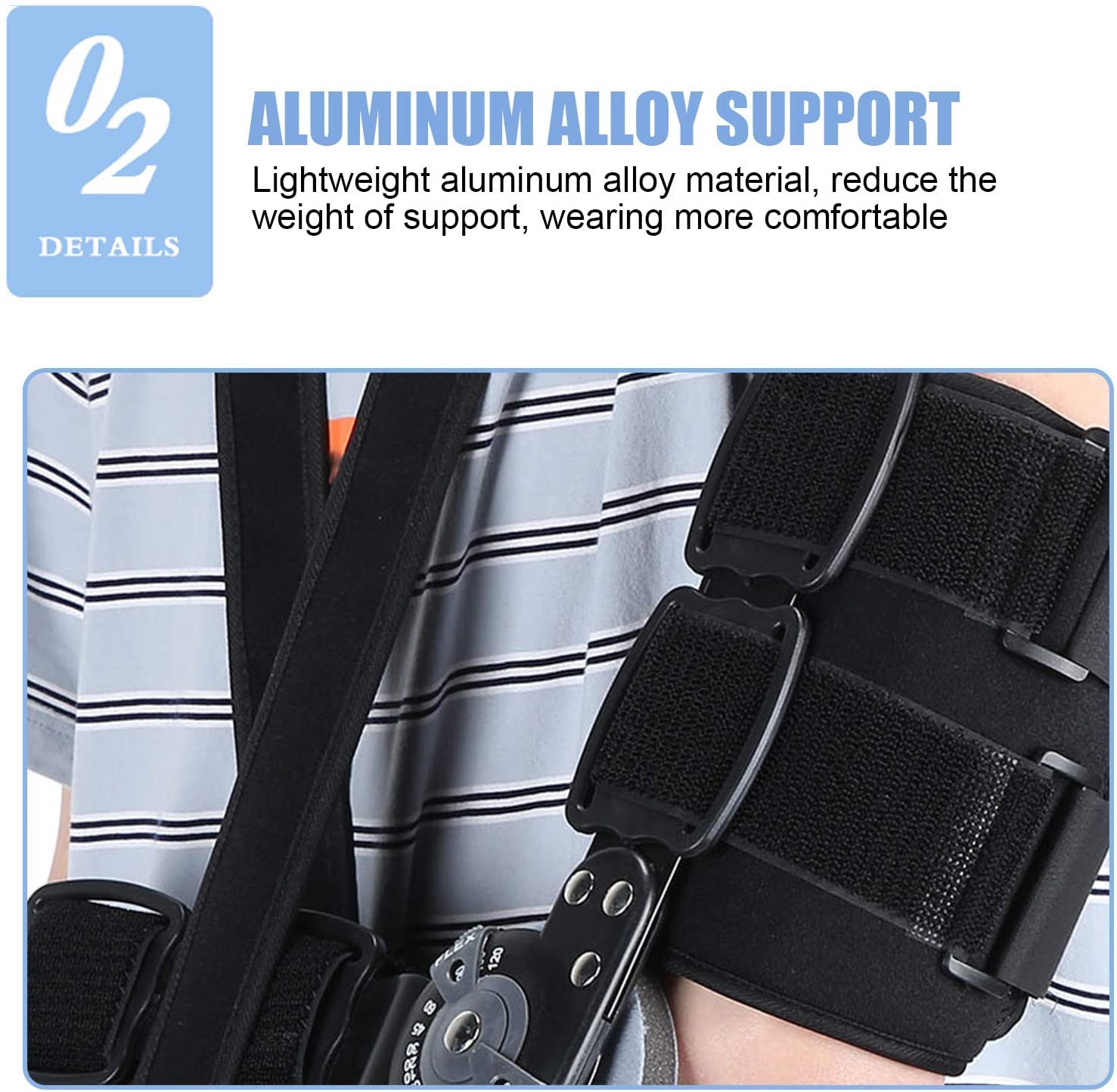 TSUSF Adjustable Elbow Support Hinged Elbow Brace For Adult Arm Injury Recovery Support Fracture Splint Stabilizer (Color : Right)