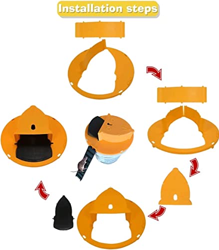 ZGANGZ 3Packs Mouse Trap Bucket Lid Mouse Traps for House Indoor Rat Trap Rat Traps Flip and Slide Bucket Mouse Trap Outdoor Humane Mouse Trap Updated Version Auto Reset Pest Control Traps, Yellow