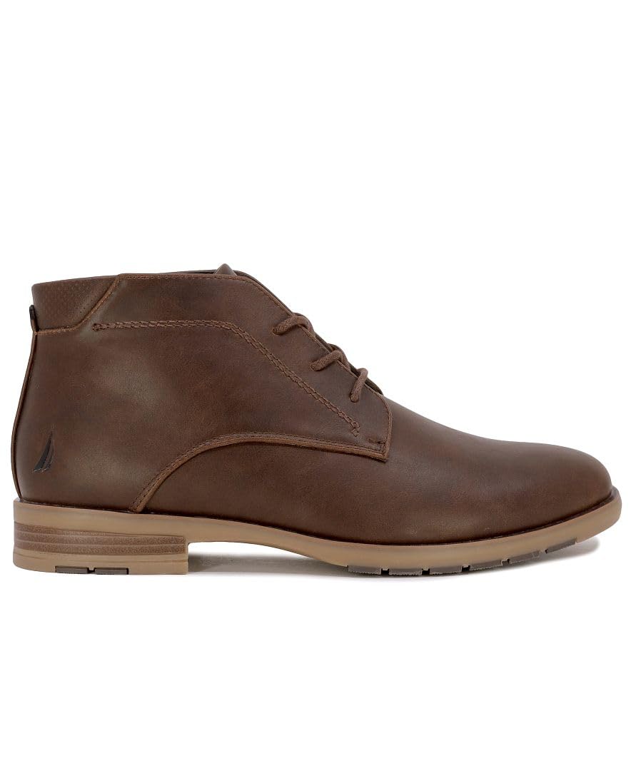 Nautica Men's Chukka Boot: Dress Casual Lace-Up Ankle Shoe Oxfords & Desert Boots-Largo-Brown Size-10