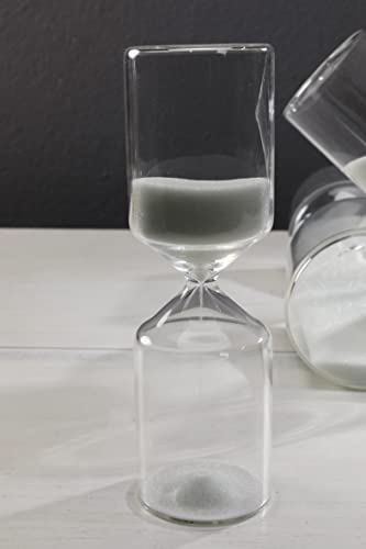 WONDROUS' DECO 60 Minutes Hourglass Sand Timer, Large 10 Inch Glass Sand Clock for Home, Kitchen, Office Desk Decoration, Valentineās Day Gift, White-60min