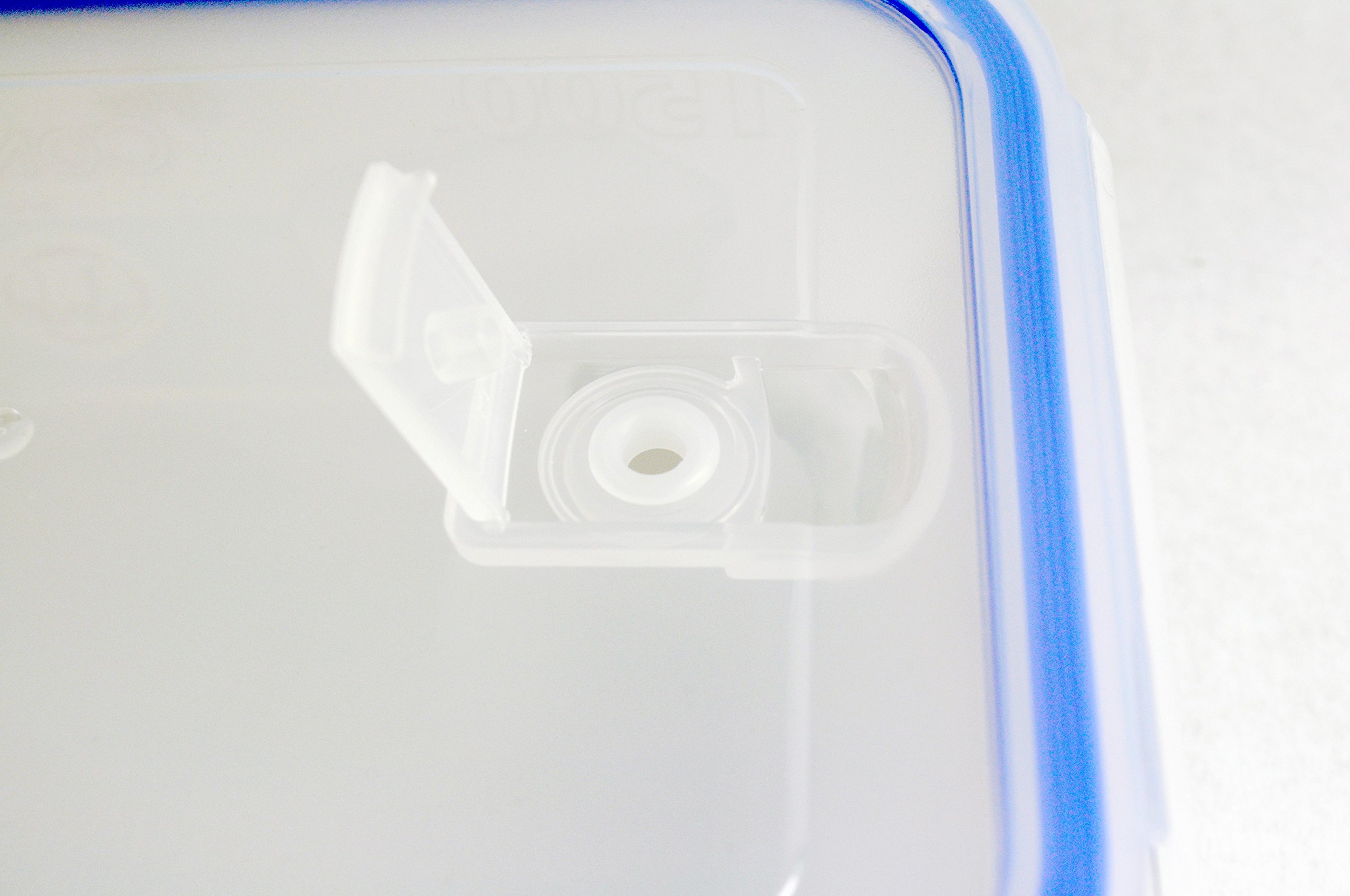 Uniware B4000-1 Heat Resistant Premium Glass Food Container with Snap-Lock Lid (Square) (18 OZ), Clear