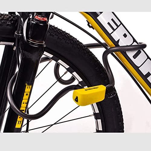 UFFD Bike Lock, Bike Locks Cable Lock Coiled Secure Keys Bike Cable Lock with Mounting Bracket (Color : Black, Size : 1M)