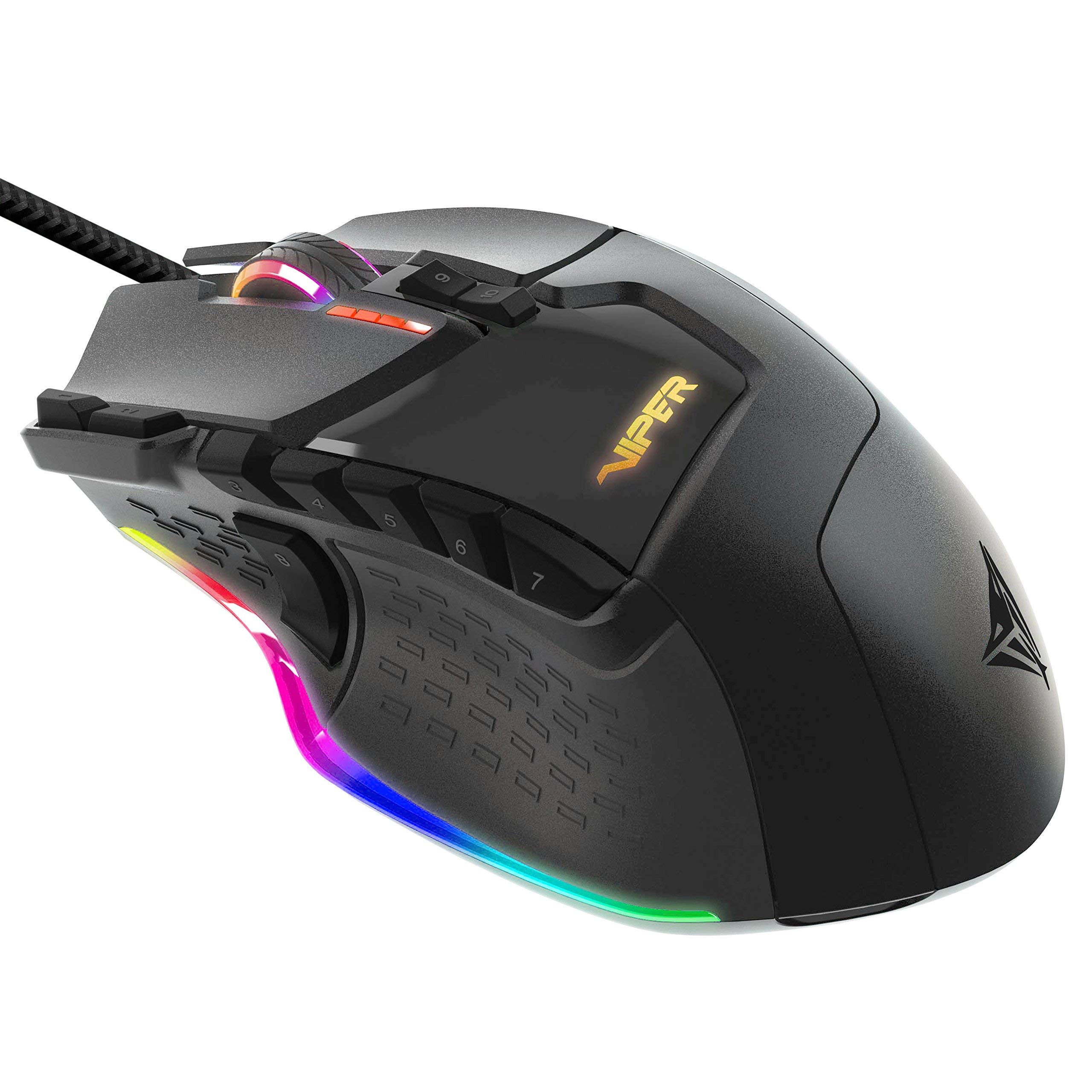 Patriot Viper Gaming V570 RGB Blackout Edition Pro Laser Mouse Up to 12,000 Dpi