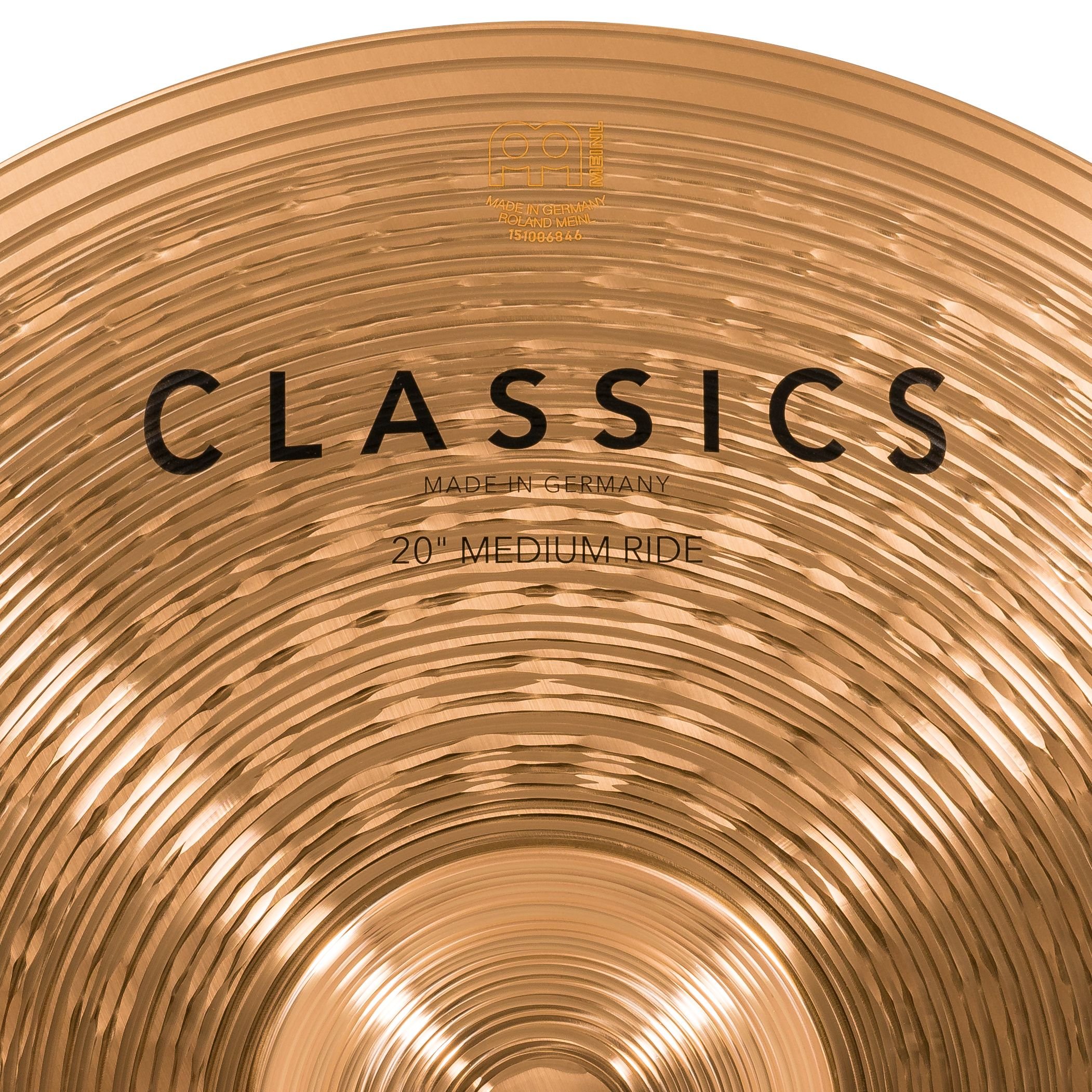 Meinl 20" Medium Ride Cymbal - Classics Traditional - Made in Germany, 2-YEAR WARRANTY (C20MR)