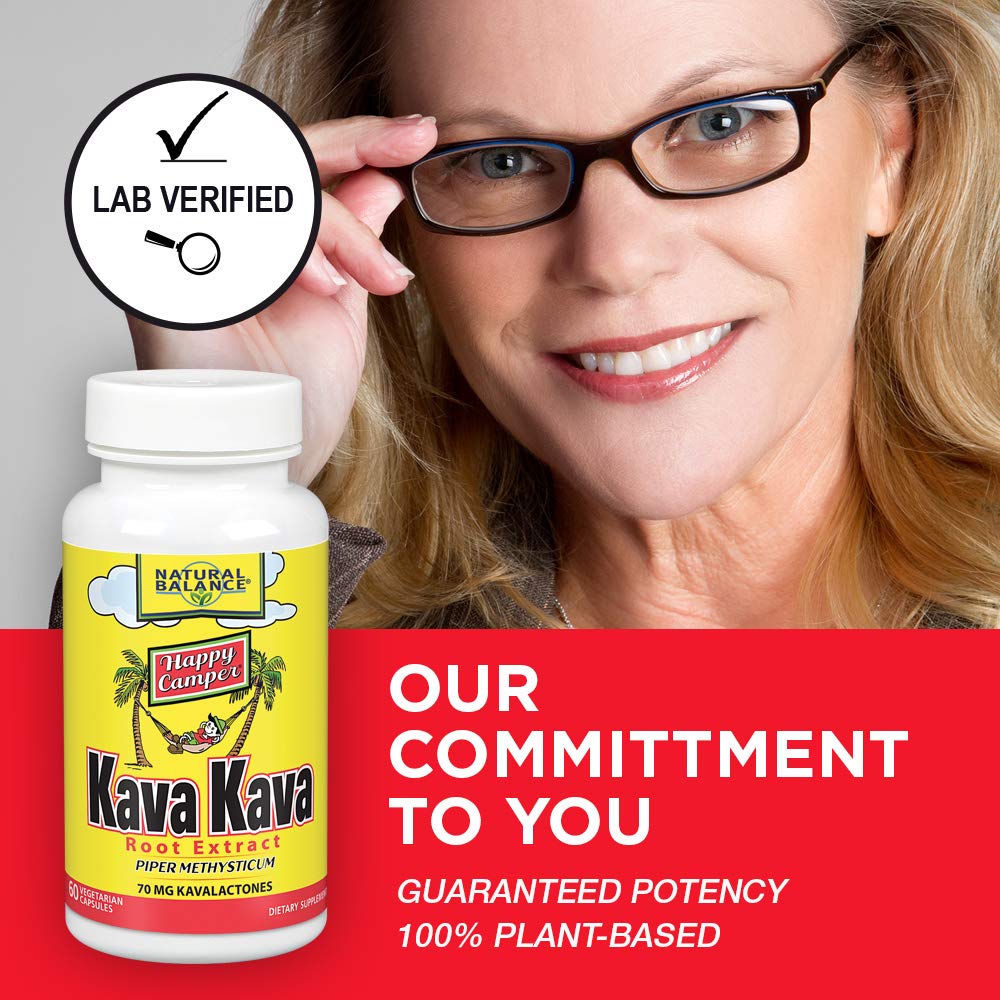 Natural Balance Kava Kava Root Extract, 70mg Kavalactones, 60 Vegetarian Capsules