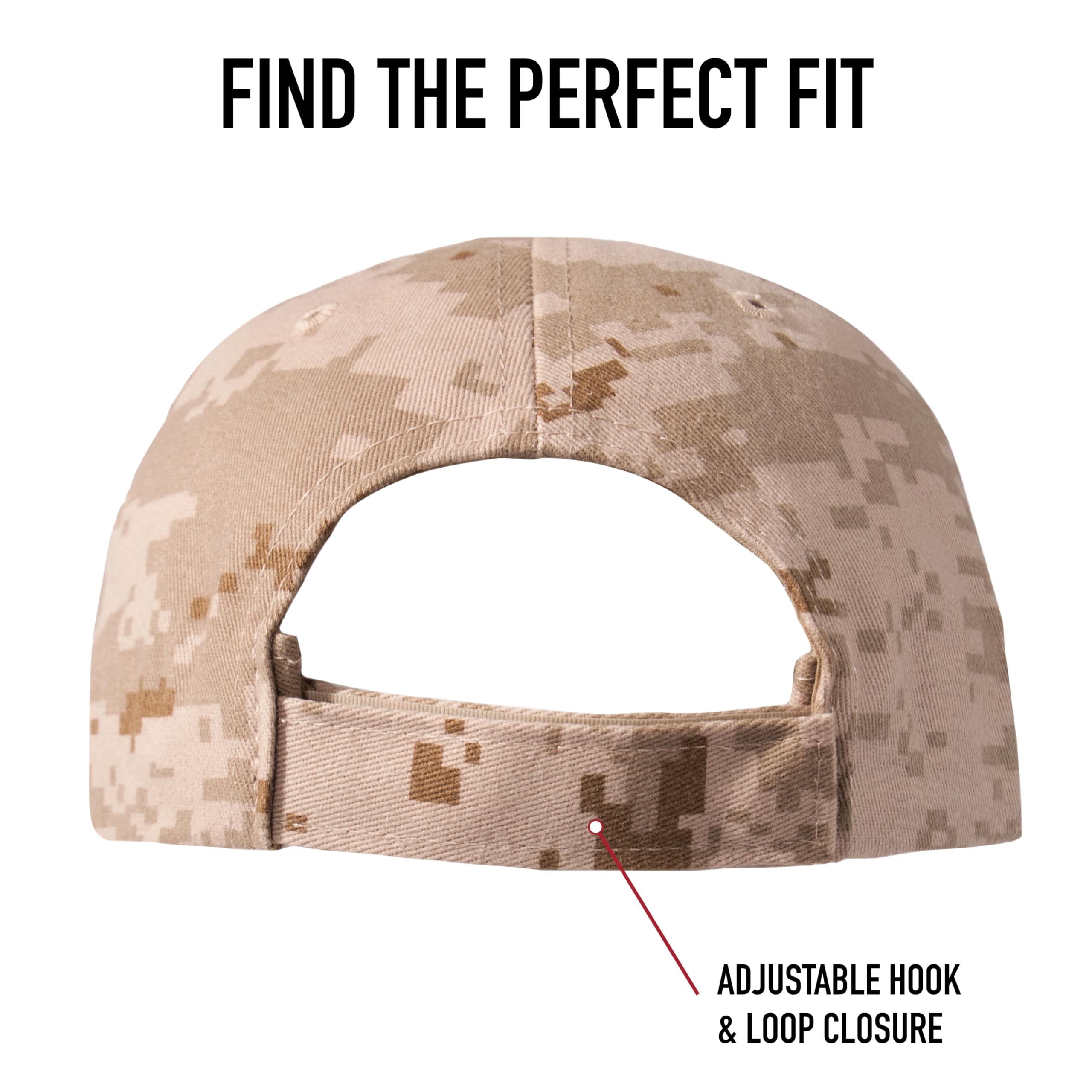 Rothco Supreme Camo Low Profile Cap β Adjustable Rugged Outdoor Baseball Hat (US, Alpha, One Size, Black Camo)
