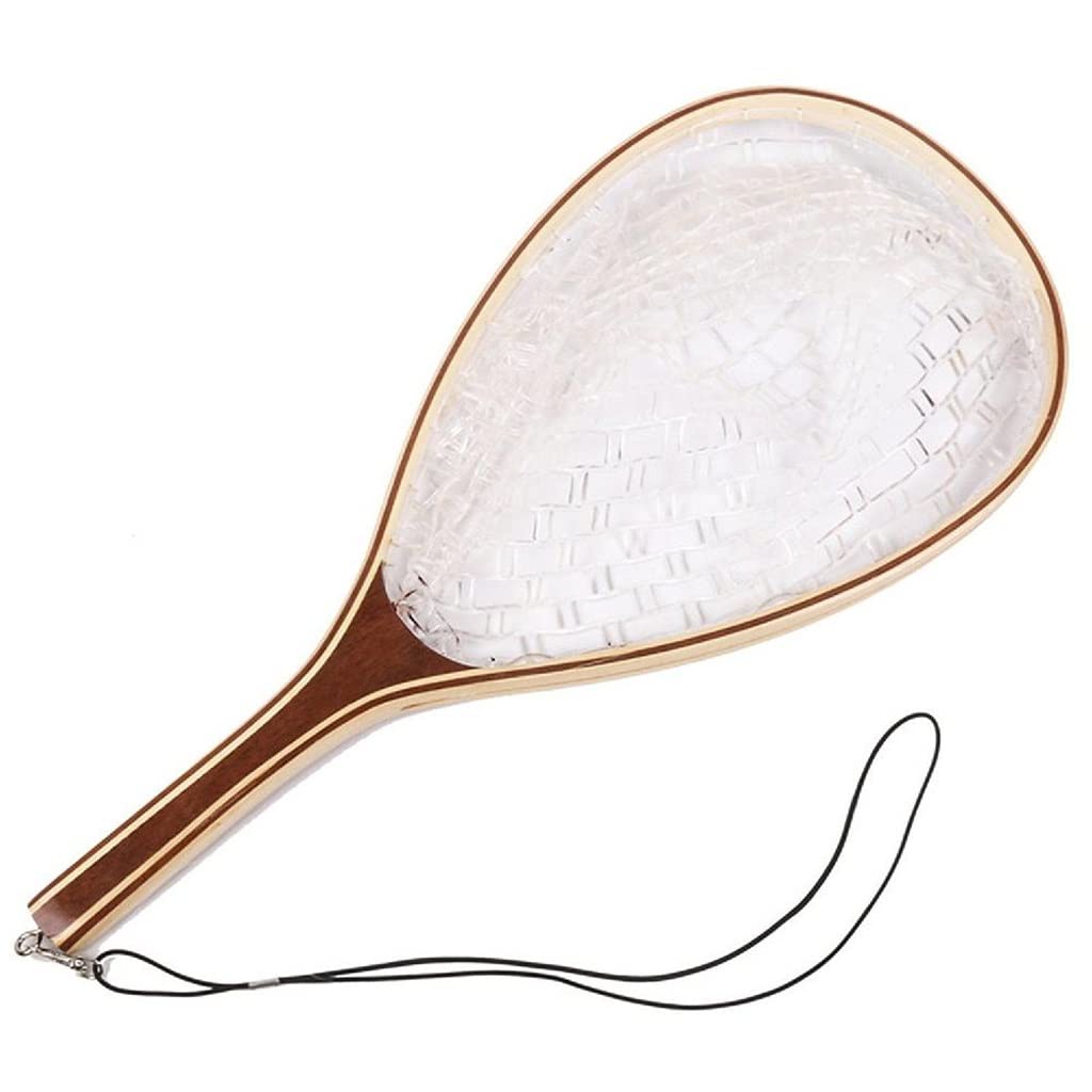 ZLVWB Fishing Net Durable Soft Rubber Landing Handle Trout Mesh Fish Catch and Release of Fishing Tool (Color : OneColor)