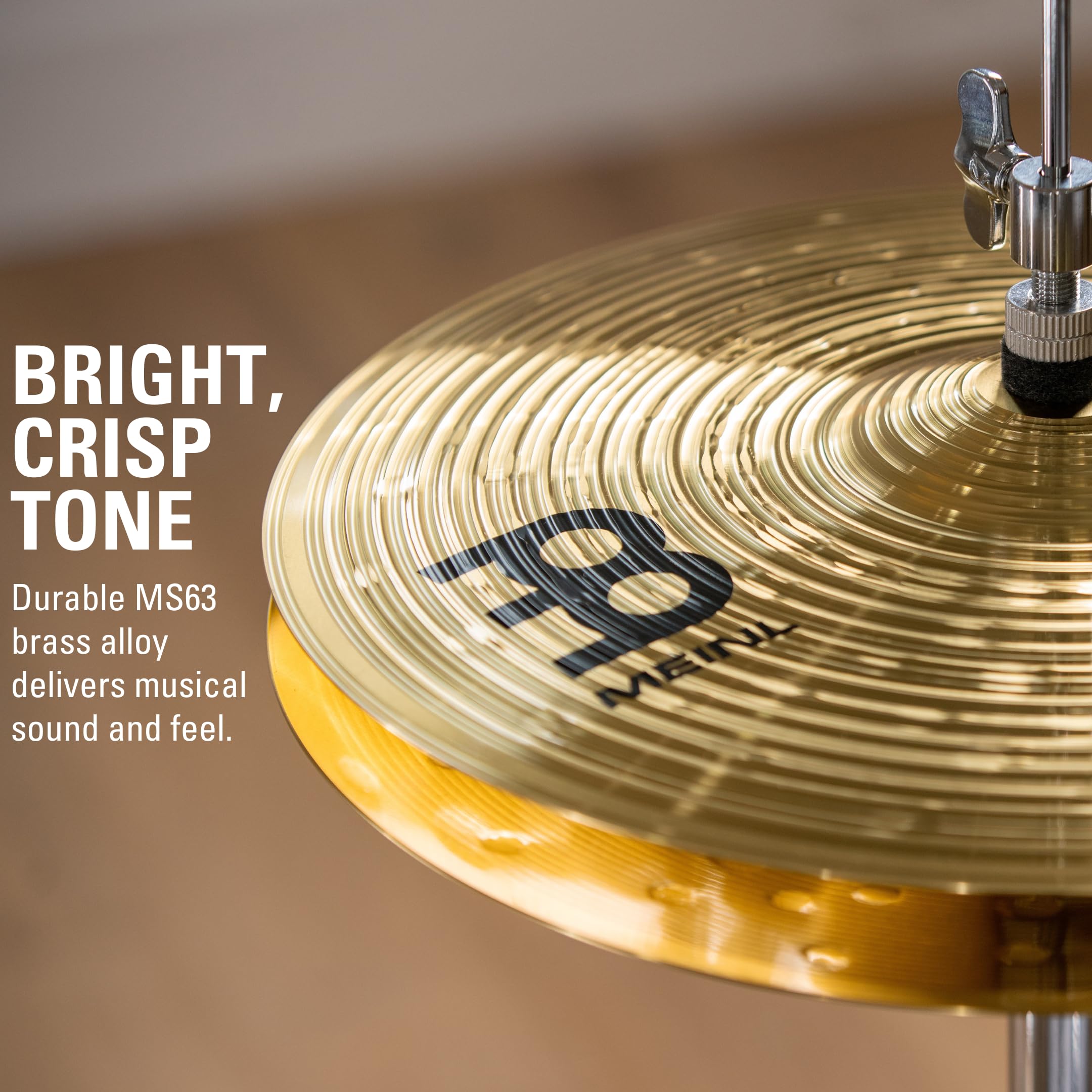 Meinl Cymbal Set Box Pack with 14” Hihats, 20” Ride, 16” Crash, Plus a FREE 10” Splash – HCS Traditional Finish Brass – Made In Germany, 2-YEAR WARRANTY (HCS141620+10)