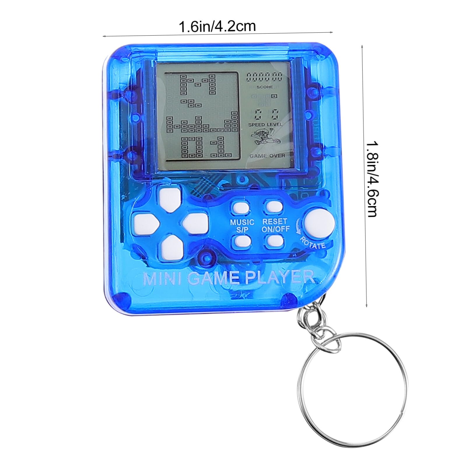 TOGEVAL Backpack Keychain 4pcs Hanging with for Color Console Random Game Games Chains Gifts Brick S Keychain Mini Classic Portable Children Keychains Handheld Retro Kids Toys