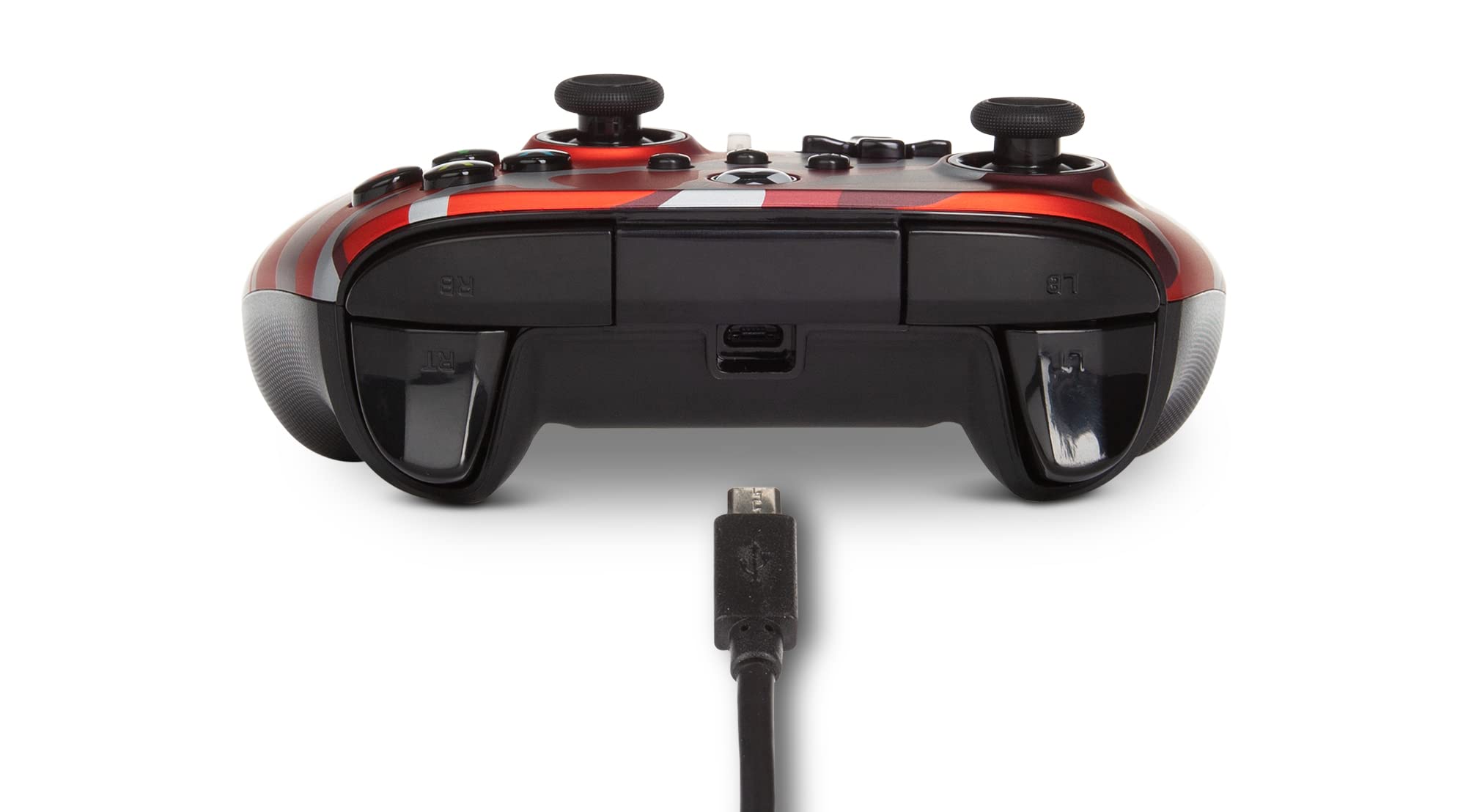 PowerA Enhanced Wired Controller for Xbox Series X|S - Metallic Red Camo, gamepad, wired video game controller, gaming controller, Xbox Series X|S