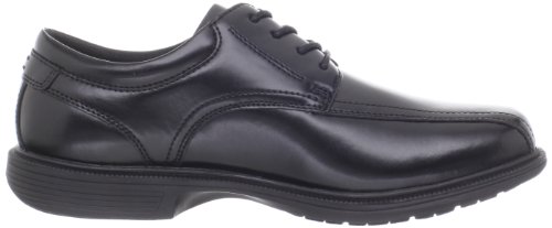 Nunn Bush Men's Bartole Street Bicycle Toe Oxford Lace Up with KORE Slip Resistant Comfort Technology, Black, 11 X-Wide US