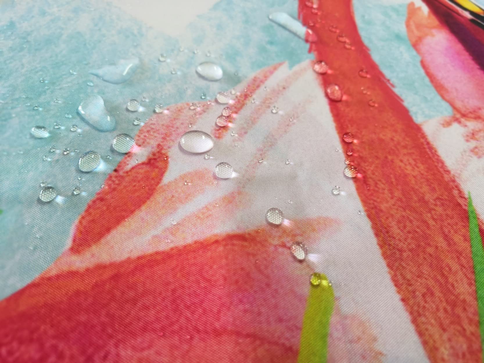 Mimihome Flamingo Shower Curtain, Flamingos Leaves Waterproof Fabric Bathroom Shower Curtains, 72W by 72H