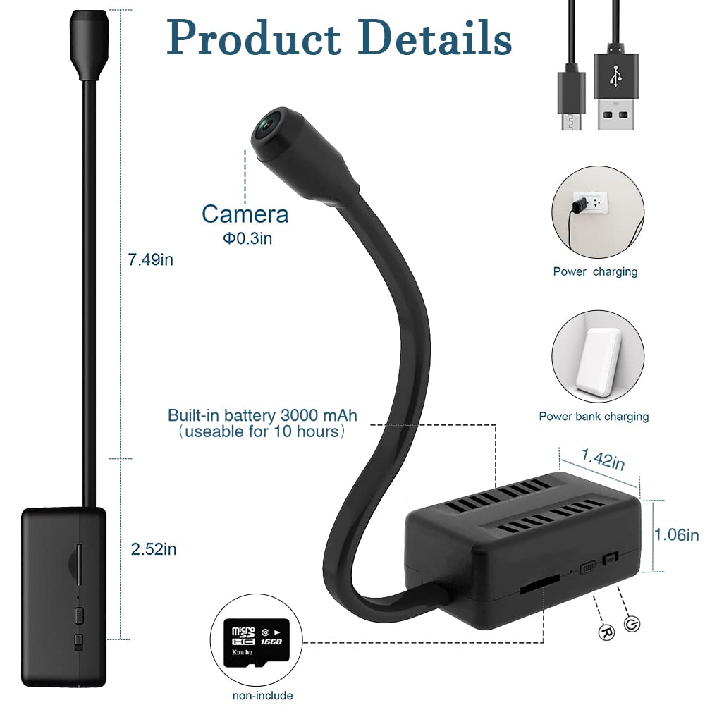 VIULISECTY Spy Camera Hidden Camera, spy Camera WiFi Wireless Camera Nanny Cam with Cell Phone App,DIY Tiny/Covert Camera HD 1080P Video Recorder with Motion Detection for Home Office Indoor