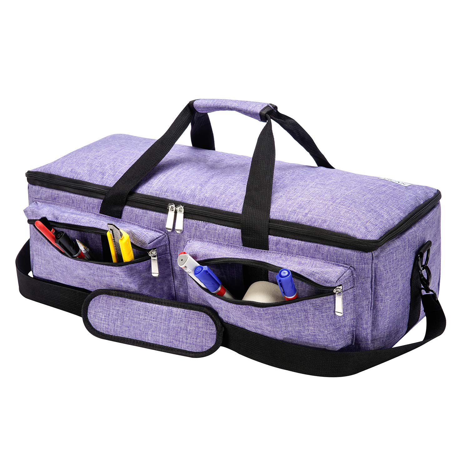 PICAN Foldable Carrying Bag Compatible with Cricut Explore Air and Maker, Tote Bag Compatible with Cricut Explore Air 2 and Silhouette Cameo 3 (Purple)