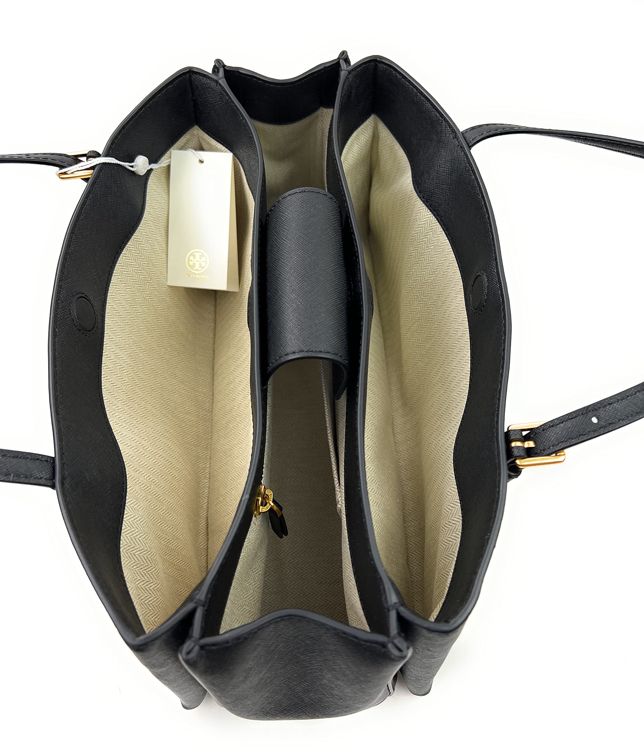 Tory Burch Emerson E/W Leather Women's Satchel (Black)
