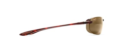 Maui Jim Men's and Women's Makaha Polarized Rimless Sunglasses, Tortoise/HCL® Bronze, Medium