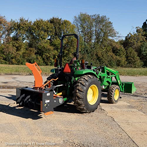 Titan Attachments 6 FT Snow Blower, Category 1, 3 Point PTO Driven, Directional Snow Chute