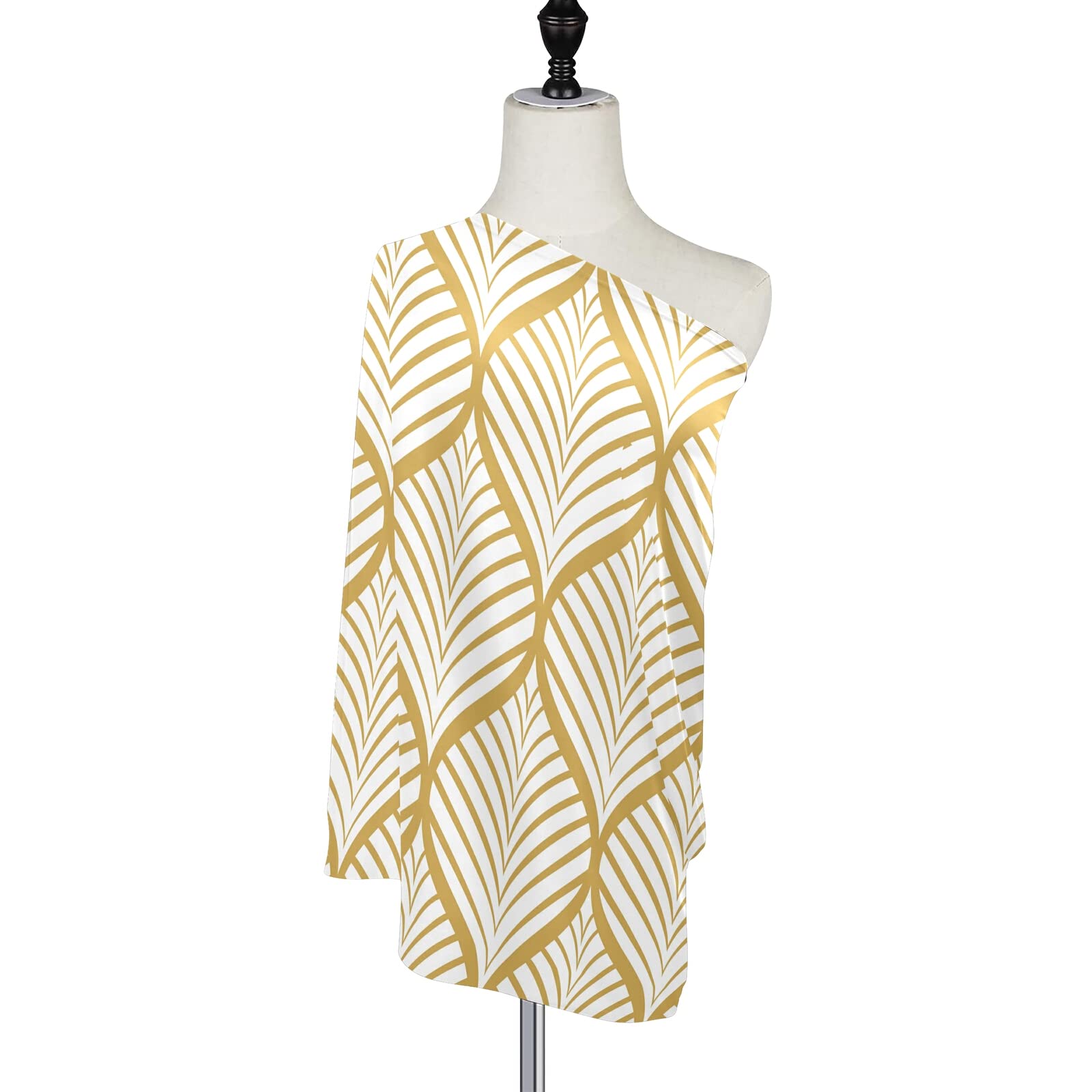 Nursing Cover Breastfeeding Scarf Palm Leaf Boho - Baby Car Seat Covers, Infant Stroller Cover, Carseat Canopy(923c)