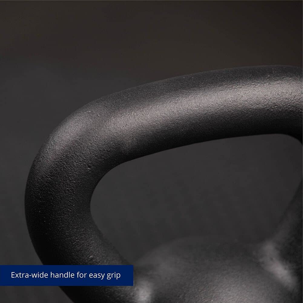 Titan Fitness 15 LB Cast Iron Kettlebell, Single Piece Casting, LB Markings, Full Body Workout
