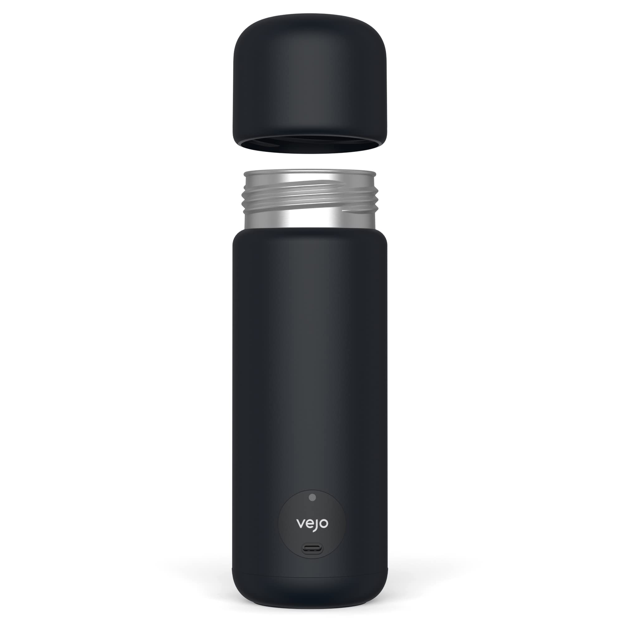 Vejo Personal Blender Powder-Powered Blending System | No Shaking | No Clumps | No Prep | Easy One-Button Design | USB Rechargeable Blender | Black
