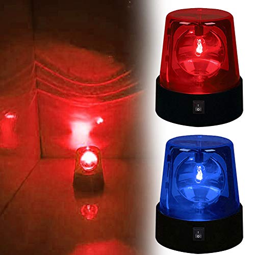 Rotating Flashing Light, 3inch 360 Degree LED Strobe Light, Battery Powered DJ Flashing Stage Lights for Disco Dancing Birthday Bar or Police Use