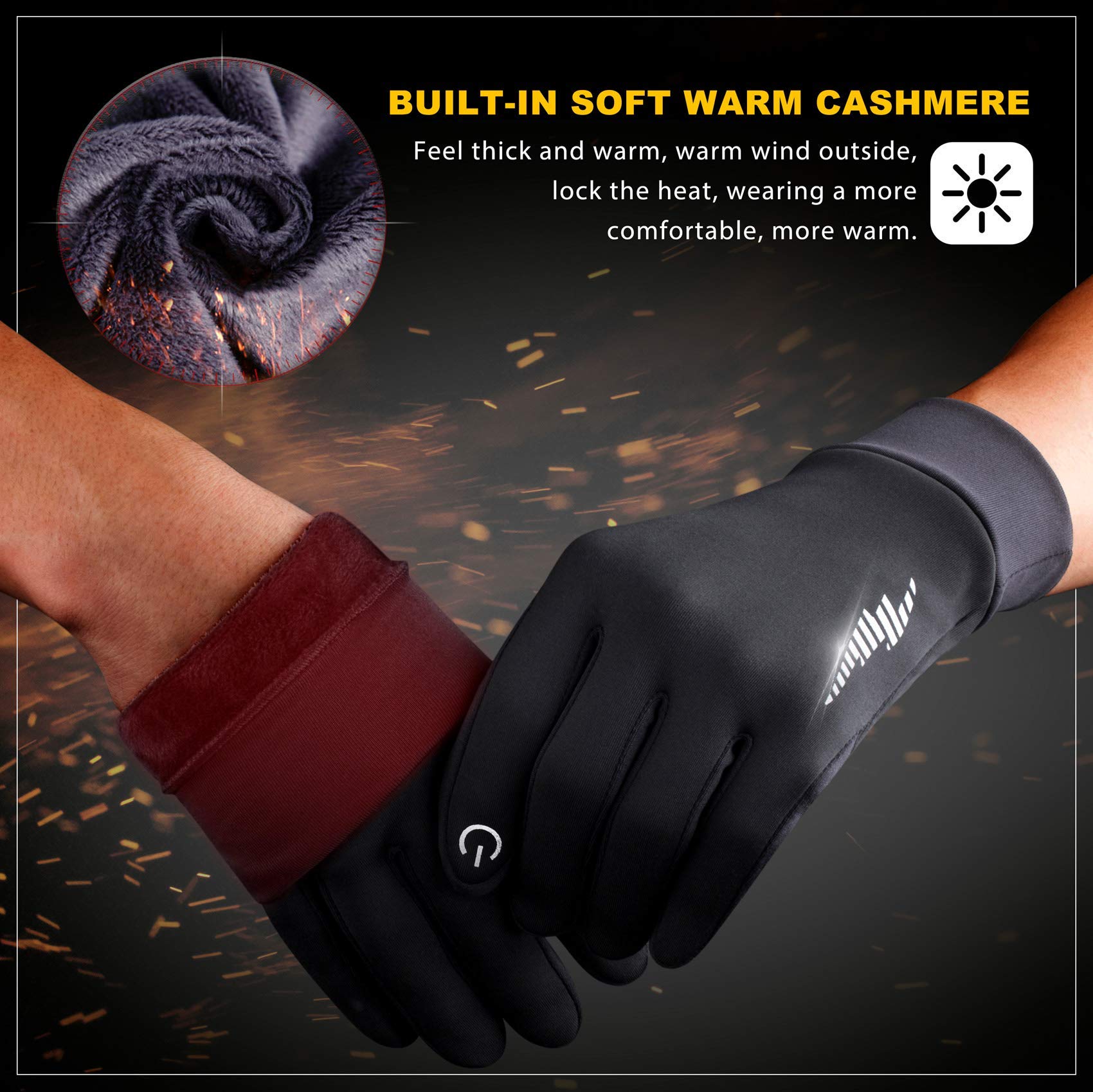 SIMARI Ski Gloves Mens Snowboard Gloves for skiing, snowboarding Winter Waterproof 3M Thinsulate Snow Gloves