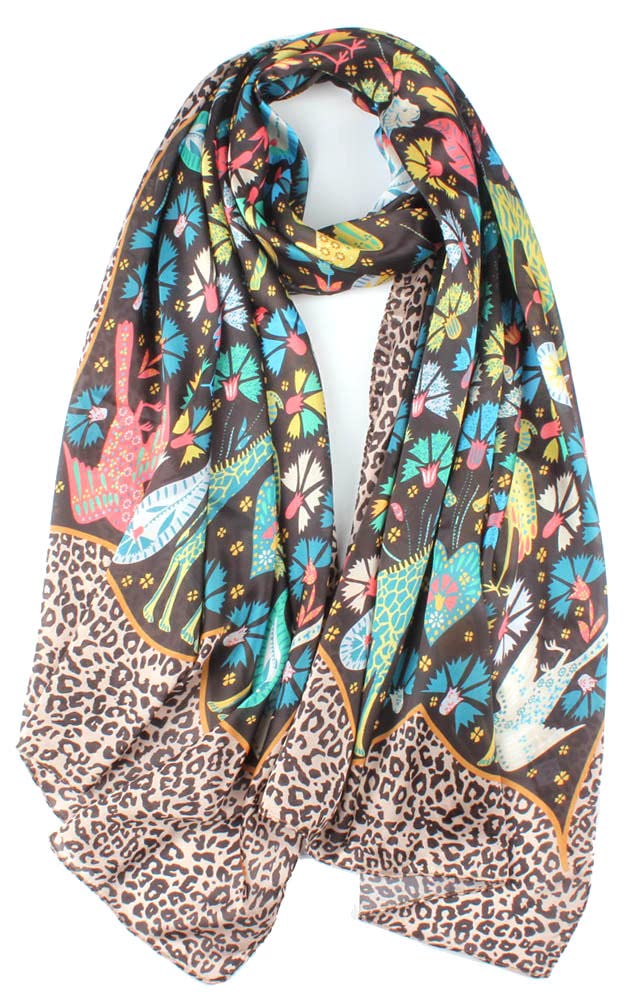 Umjetnost Women's Silk Feeling Scarf Long Satin Fashion Scarves Lightweight Shawls Wraps (SL16)