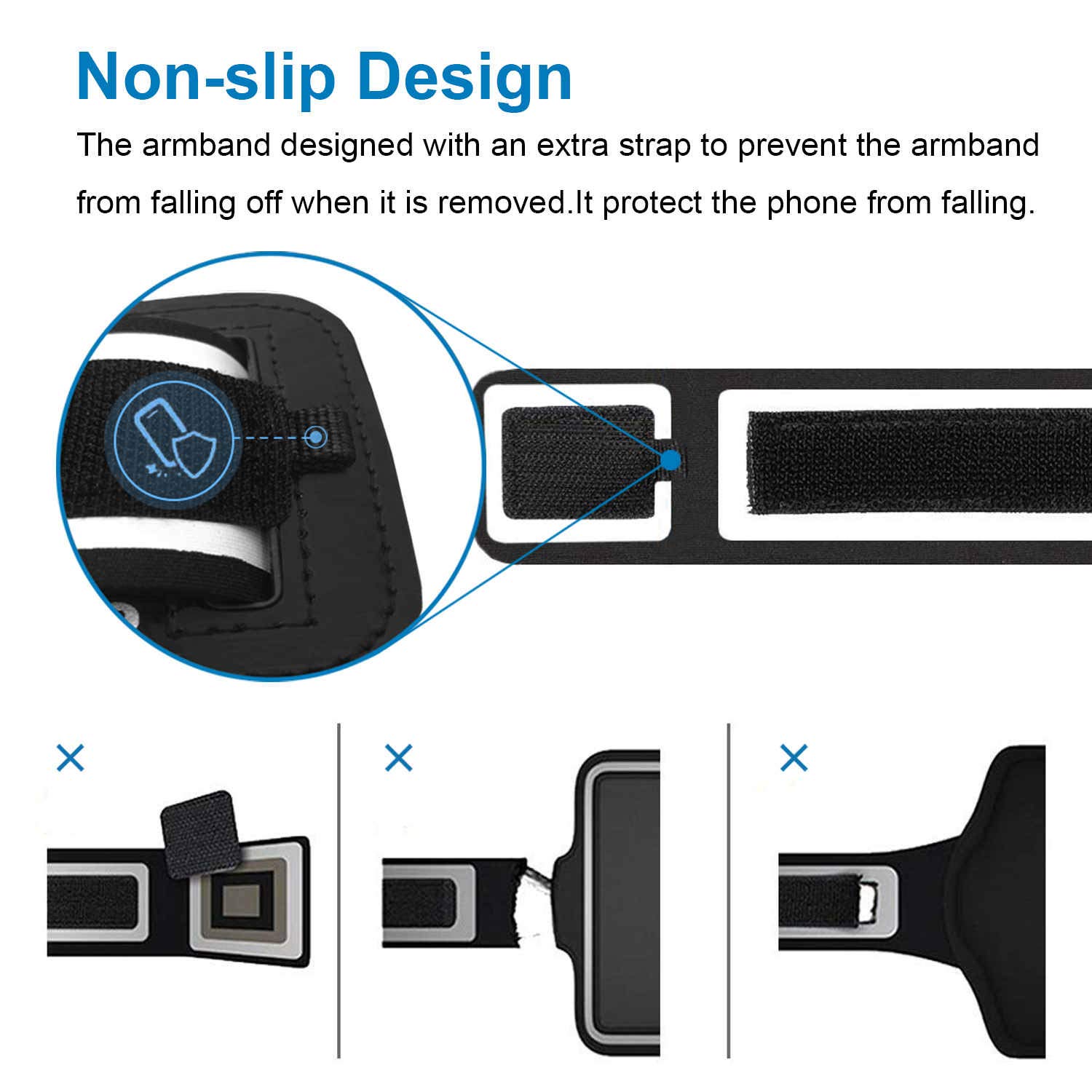Pixel 8/8 Pro/7/7 Pro/5a Armband, BUMOVE Gym Running Workouts Sports Phone Arm Band for Google Pixel 7, 7 Pro, 6, 6 Pro, 5a with Card Holder (Black)
