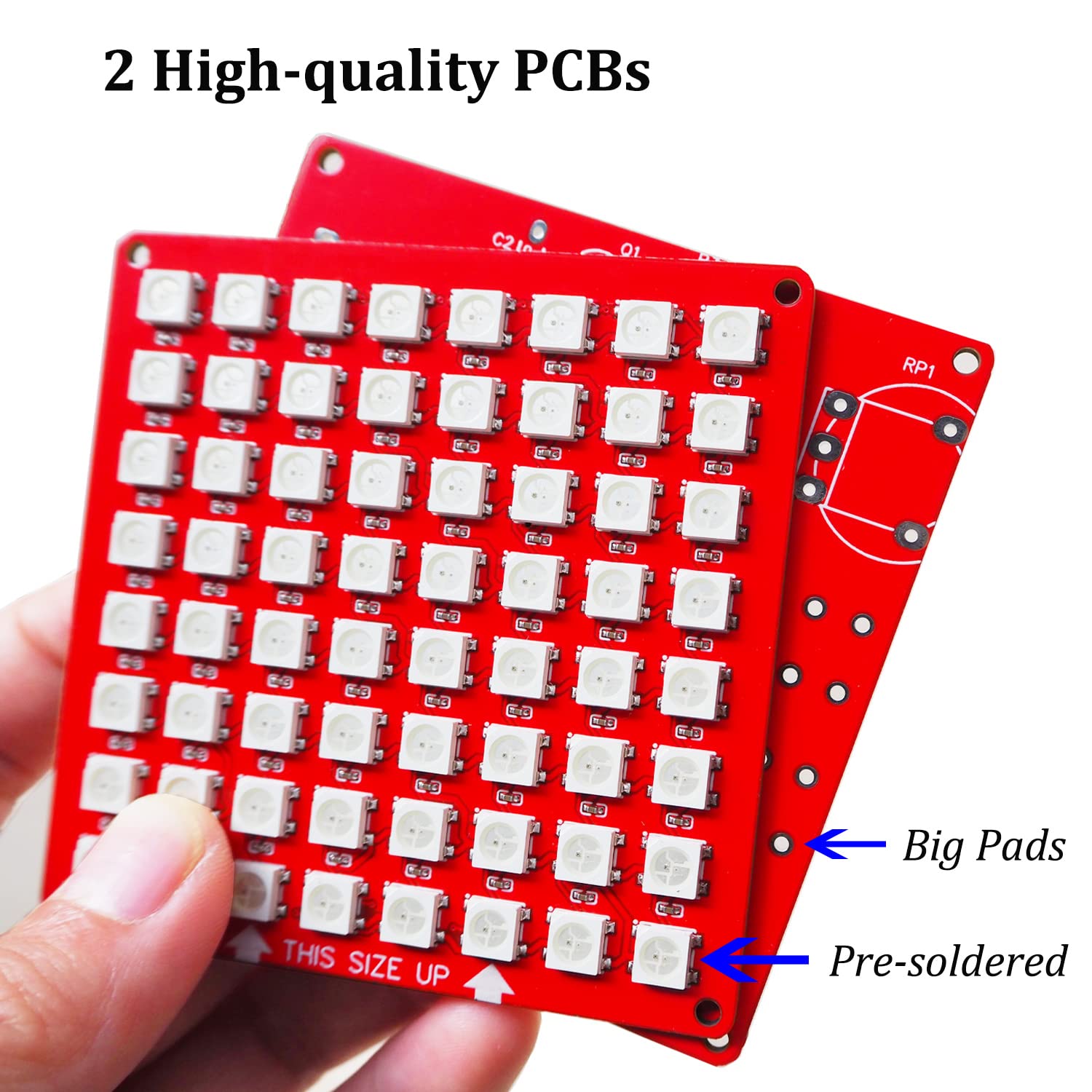 VIGURTIME DIY Music Spectrum Soldering Project Kit, Music Active Pickups with Cool Animation and Pixel Arts for Fun,8x8 RGB Display, Great STEAM Project Kit and Gift for Friends and Family
