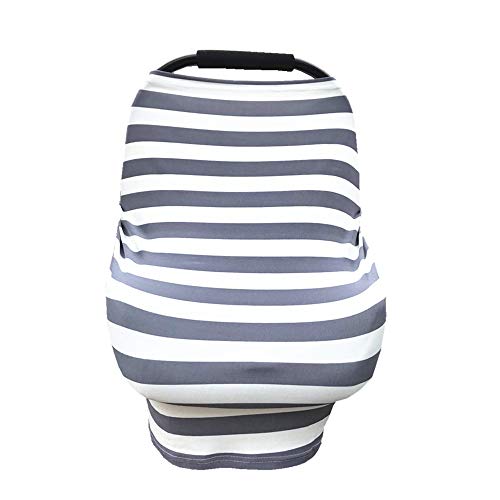Nursing Cover for Breastfeeding Soft Gray Baby Car Seat Canopies for Boys and Girls