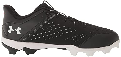Under Armour Men's Leadoff Low Rubber Molded Baseball Cleat, (001) Black/Black/White, 7