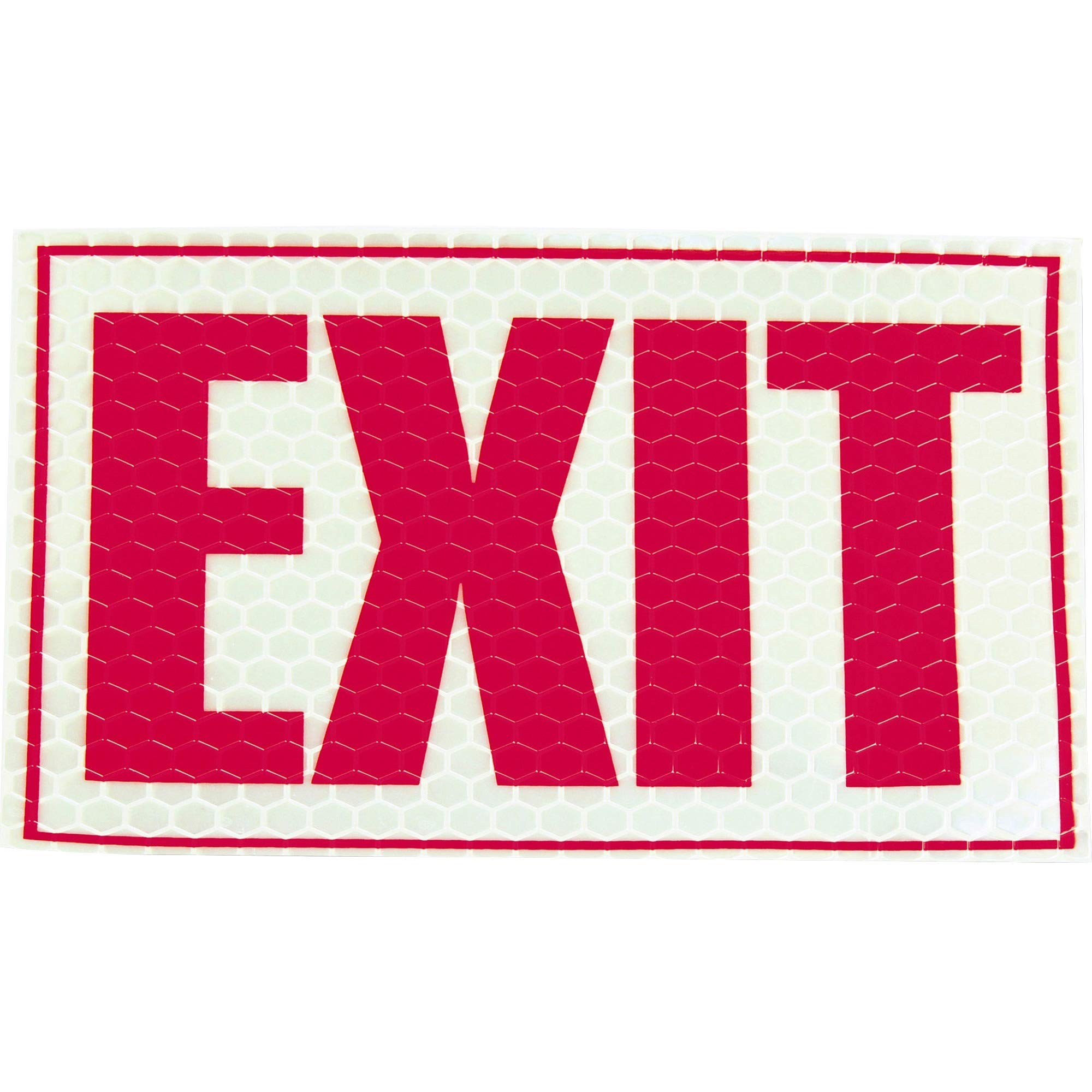 Miller's Creek, MLE151832, Reflective Exit Sign, 1 Each, Red Background