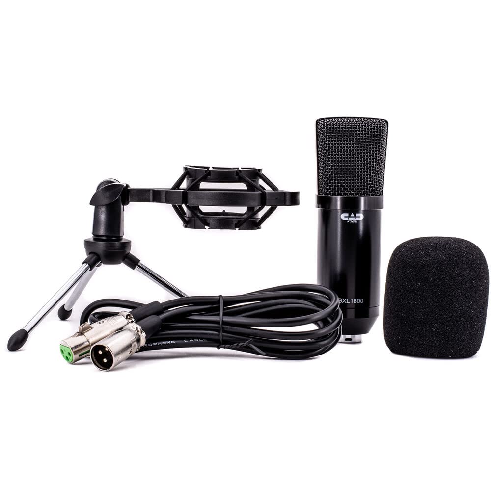 Tascam Mixcast 4 Podcast Station with Built-in Recorder/USB Audio Interface (MIXCAST4) Bundle with 32GB microSDHC Memory Card and 2x CAD GXL1800 Condenser Mic