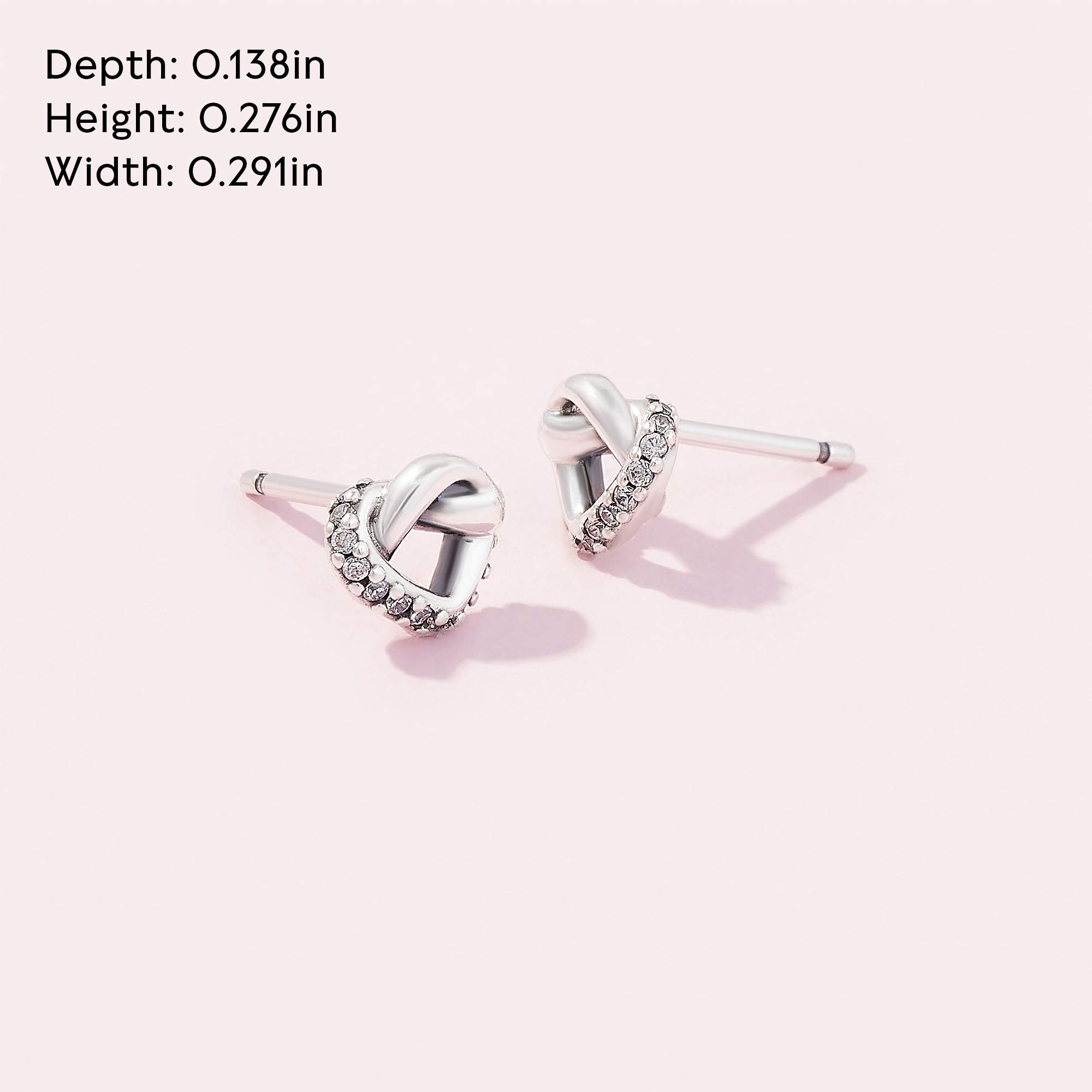Pandora Knotted Heart, Clear CZ