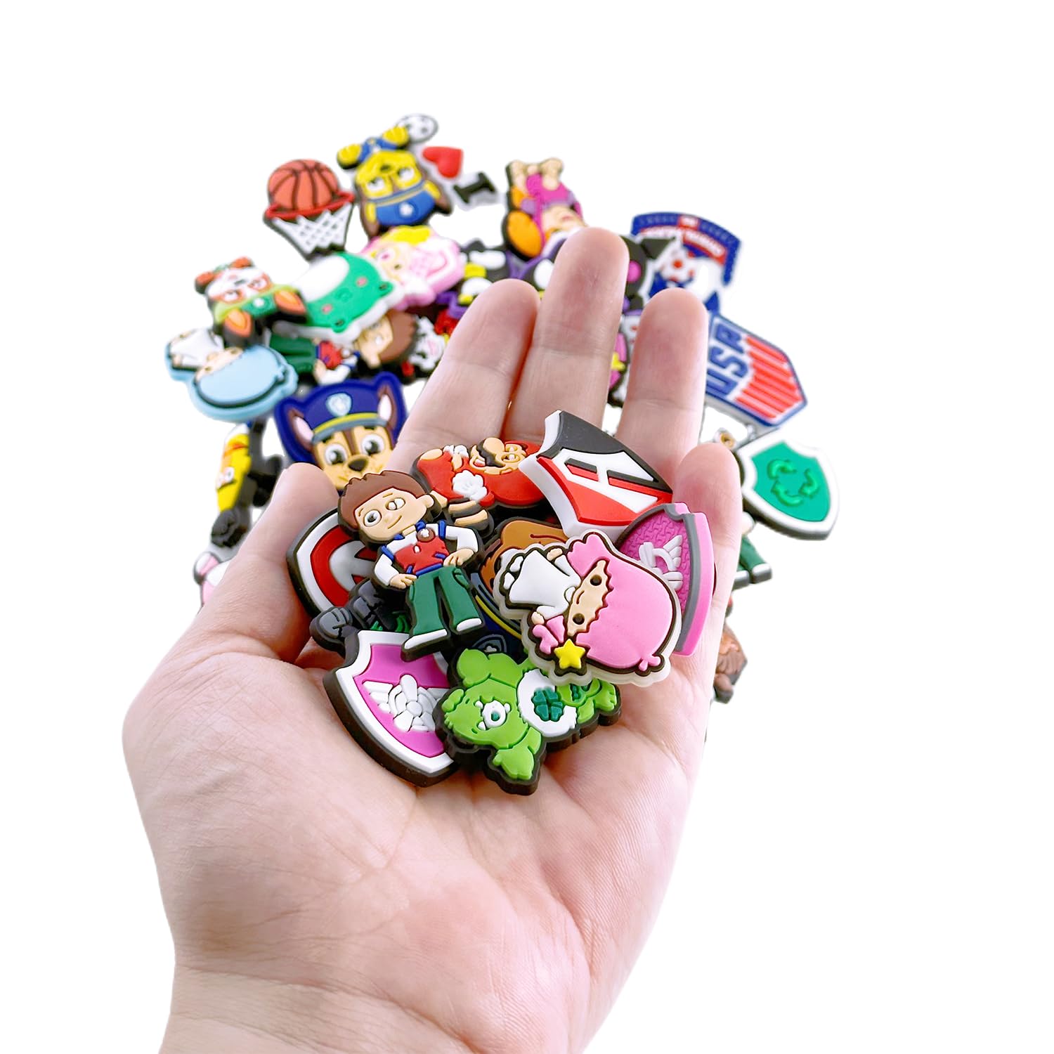 Mydikuw Lot of 50pcs Random PVC Different Shoe Charms for Shoe Decoration