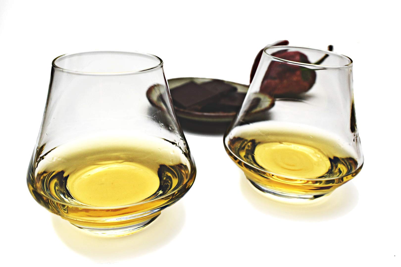 Tequila Glasses Sipping Snifter Easy Convenient Eyeballing Shot Measure Pour Set of 2 Pear Tulip Shape for Whiskey Scotch as well,1.5 Ounces